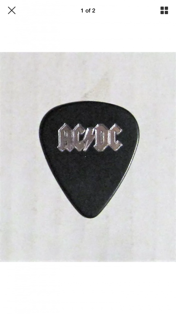 AC/DC Guitar Pick MALCOLM YOUNG 2009 Black Ice Tour - Pickbay