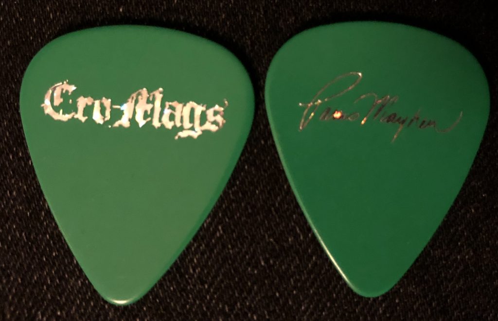 Cro-Mags Guitar Pick From Parris Mayhew, Green - Pickbay