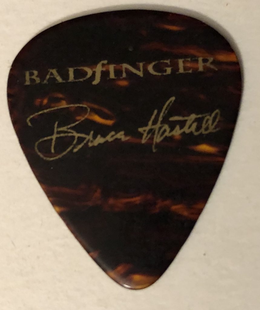 Badfinger Guitar Pick Bruce Hastell Signature 1990s concert pick, D ...