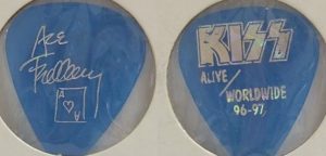 KISS Guitar Pick stage-used by Ace Frehley on the KiSS “96 - 97 ALIVE ...
