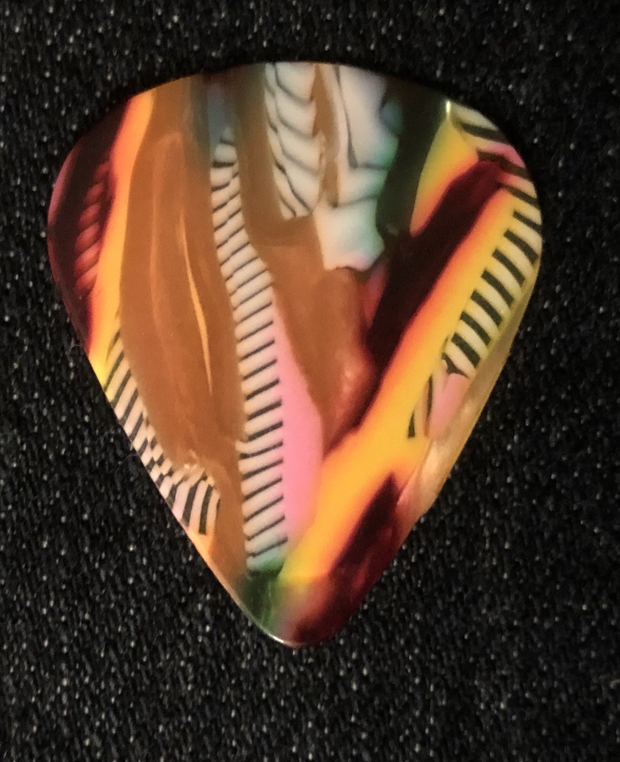 Vintage 1980s Mosaic Guitar Pick “One of a kind” gorgeous guitar pick ...