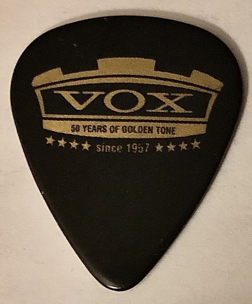 VOX 50 Years of Golden Tone Guitar Pick (2007) Heavy Gauge VOX ...