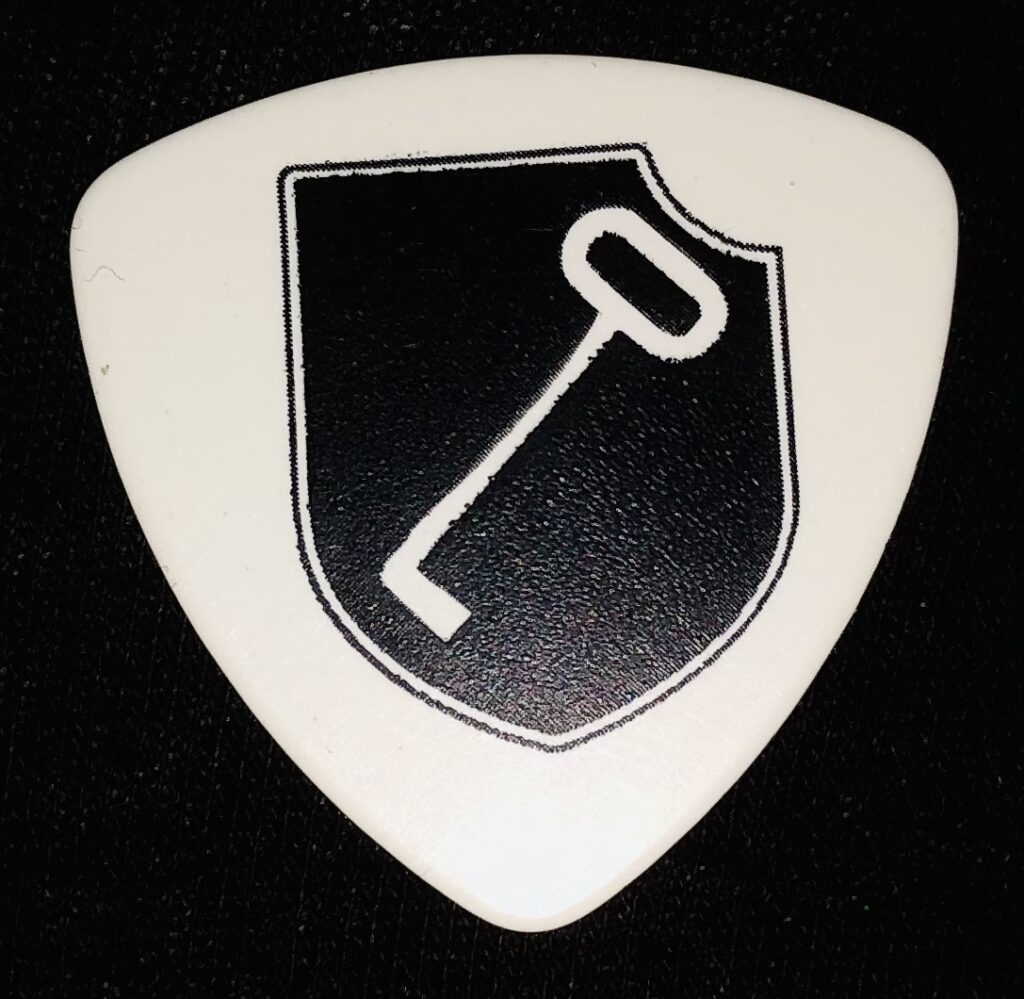 SLAYER Guitar Pick From Jeff Hanneman 2010 Tour Raiders Shield - Pickbay