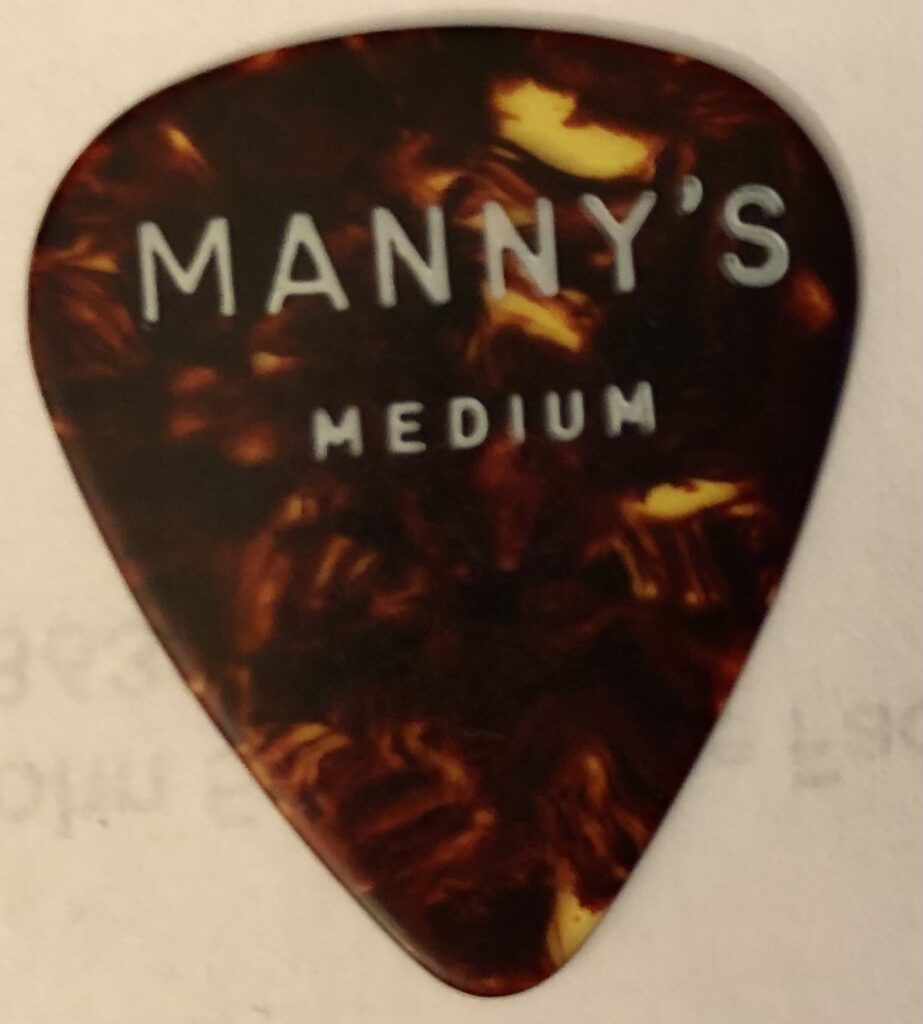 Manny's Music Store New York City 1960s Medium Guitar Pick NEW Old ...