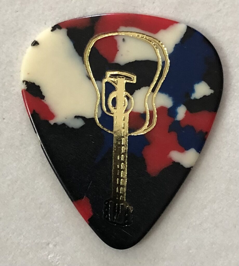 Acoustic Style Guitar Art Guitar Pick Gold-embossed on bright confetti ...