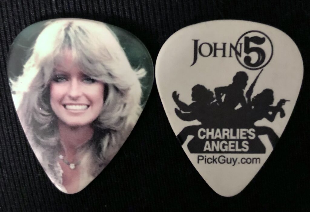 John5 Charlie’s Angels Farrah Fawcett Guitar Pick 1978 Portrait Art ...