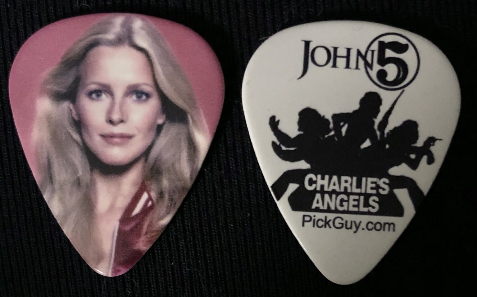 John5 Charlie’s Angels Cheryl Ladd Guitar Pick 1978 Portrait Art - Pickbay