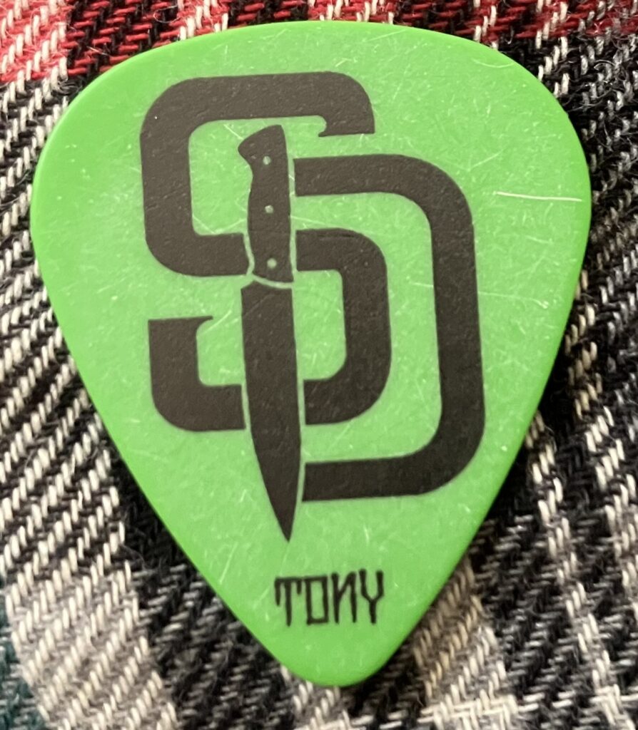 Pierce the Veil Guitar Pick stage-used by Tony Perry on the 2011 Tour ...