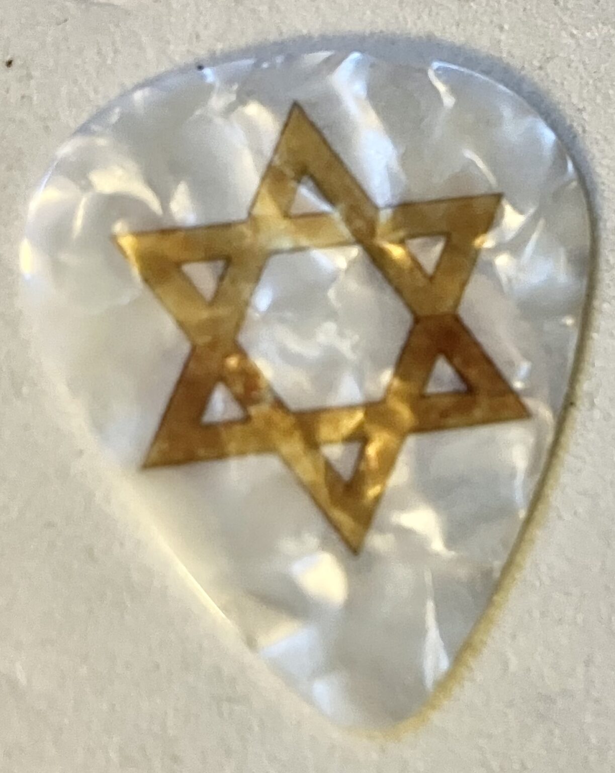 STAR OF DAVID Guitar Pick Jewish Faith Symbol (GOLD) - Pickbay