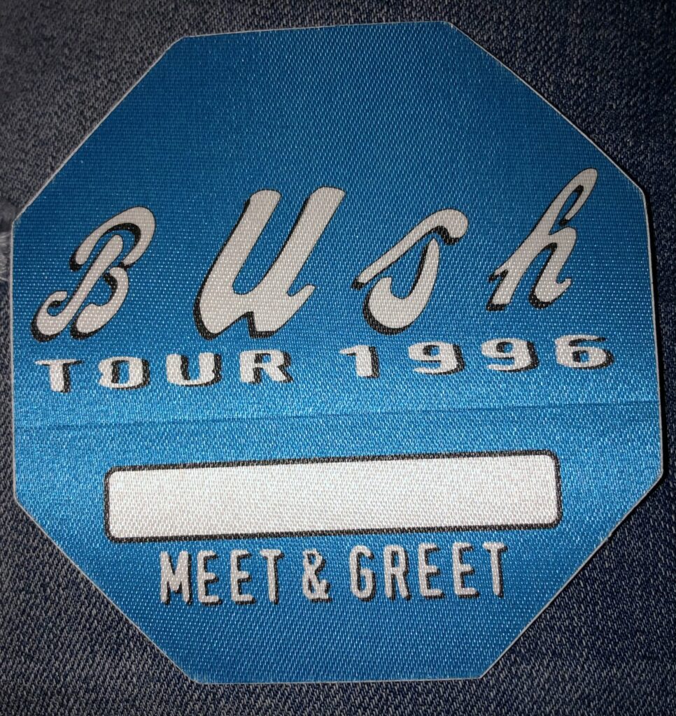 bUSH Backstage Pass 1996 Tour “Meet & Greet” Blue - Pickbay