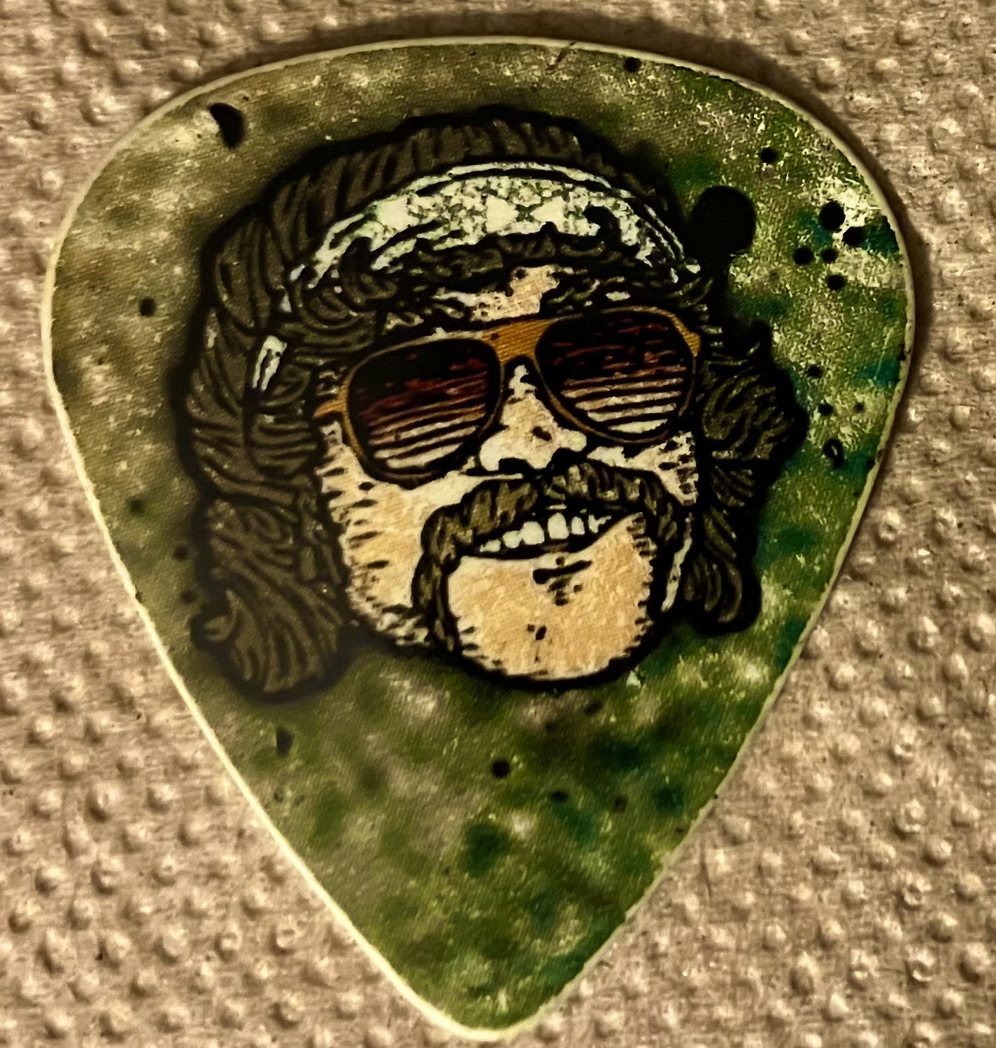 Tenacious D John Konesky Guitar Pick Hippy Moustache Caricature Art ...