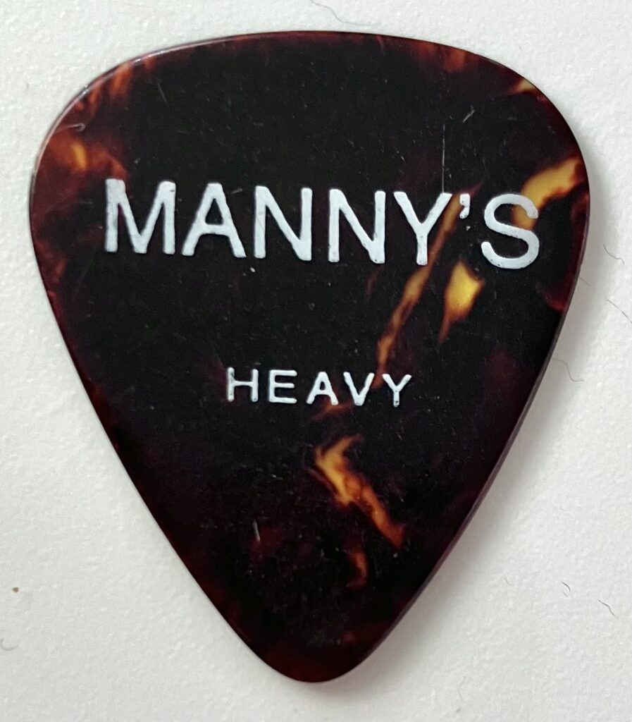 Vintage 1960s Manny's Guitar Pick from Manny’s Music Store in New York ...